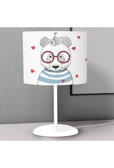 Tiny Baby Concept Sevimli Gözlüklü Ayı Desenli Çocuk Odası Dijital Baskılı Çocuk Odası Masaüstü Abajur Avize Tiny Baby Concept Sevimli Gözlüklü Ayı Desenli Çocuk Odası Dijital Baskılı Çocuk Odası Masaüstü Abajur Avize
