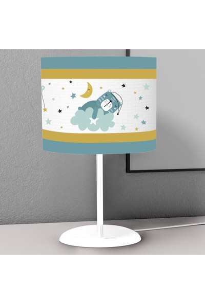 Tiny Baby Concept Uyuyan Ayı ve Bulut Desenli Çocuk Odası Dijital Baskılı Çocuk Odası Masaüstü Abajur Avize Tiny Baby Concept Uyuyan Ayı ve Bulut Desenli Çocuk Odası Dijital Baskılı Çocuk Odası Masaüstü Abajur Avize
