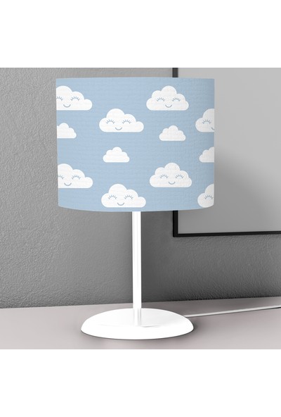 Tiny Baby Concept Mutlu Bulut Desenli Çocuk Odası Dijital Baskılı Çocuk Odası Masaüstü Abajur Avize Tiny Baby Concept Mutlu Bulut Desenli Çocuk Odası Dijital Baskılı Çocuk Odası Masaüstü Abajur Avize