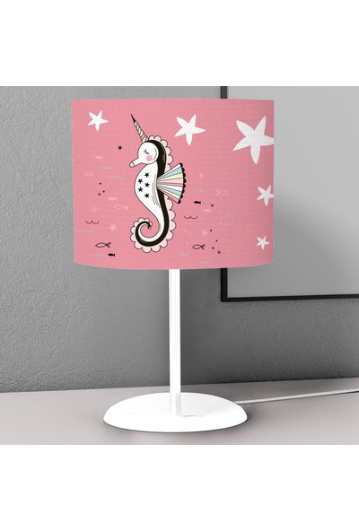 Tiny Baby Concept Pembe Denizatı ve Denizyıldızı Desenli Çocuk Odası Dijital Baskılı Çocuk Odası Masaüstü Abajur Avize Tiny Baby Concept Pembe Denizatı ve Denizyıldızı Desenli Çocuk Odası Dijital Baskılı Çocuk Odası Masaüstü Abajur Avize