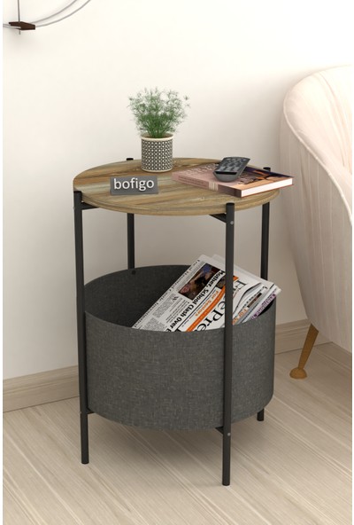 Bofigo Orta Sehpa Geniş Çantalı Sehpa Gazetelik Kitaplık Çiçeklik Patik