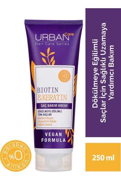 URBAN Care Biotin & Keratin Saç Bakım Kremi 250 ml URBAN Care Biotin & Keratin Saç Bakım Kremi 250 ml