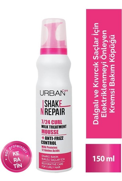 URBAN Care Shake N Repair 7 / 24 Curl Milk Treatment Mousse 150 ml URBAN Care Shake N Repair 7 / 24 Curl Milk Treatment Mousse 150 ml