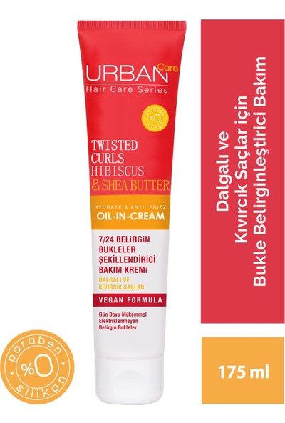 Urban Care Hibiscus ve Shea yağı içeren bukle belirginleştirici, elektriklenme ve kabarma önleyici durulanmayan bakım kremi 175 Ml Urban Care Hibiscus ve Shea yağı içeren bukle belirginleştirici, elektriklenme ve kabarma önleyici durulanmayan bakım kremi 175 Ml