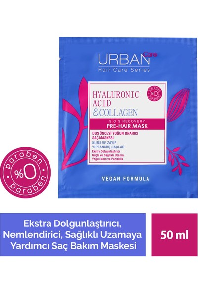 Urban Care Hyaluronic Acid & Collagen pre Haır Mask Urban Care Hyaluronic Acid & Collagen pre Haır Mask