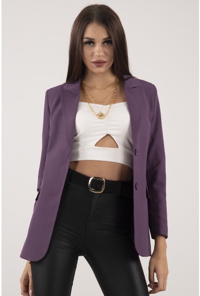 Belamore Lavanta Vatkalı Astarlı Blazer Ceket 0105110.333