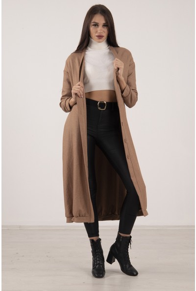 Belamore Sütlü Kahve Önden Düğmeli Astarsız Kap 4228000.374