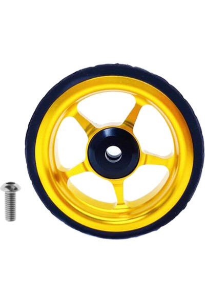 Homyl Alüminyum Alaşım Kolay Tekerlek Taşıma Ez Kolay Tekerlek ile Dağı Vida ile Brompton Katlanır Bisiklet - Altın (Yurt Dışından)