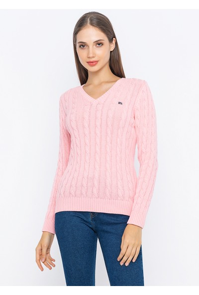 Basics&more Kadın Saç Örgülü Nakışlı Kazak Basics&more Kadın Saç Örgülü Nakışlı Kazak