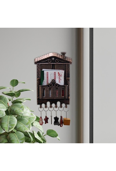 Ahşap Şehri Key Concept Dekoratif Işlemeli Anahtar Askısı Anahtarlık