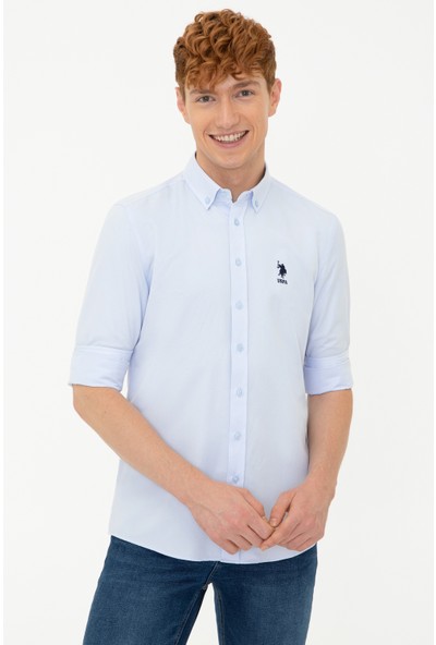 U.S. Polo Assn. Mavi Gömlek Uzunkol Basic 50249786-VR003 U.S. Polo Assn. Mavi Gömlek Uzunkol Basic 50249786-VR003