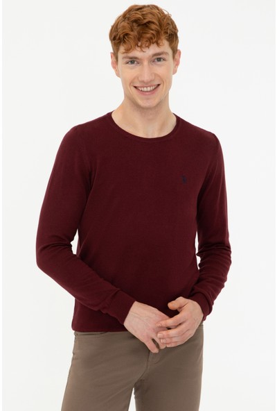 U.S. Polo Assn. Kırmızı Triko Kazak Basic 50237036-VR014 U.S. Polo Assn. Kırmızı Triko Kazak Basic 50237036-VR014