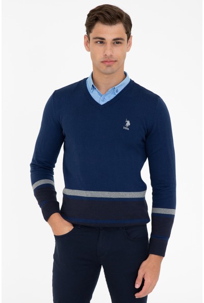 U.S. Polo Assn. Mavi Triko Kazak 50205666-VR028