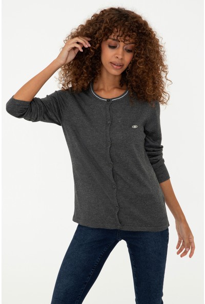 U.S. Polo Assn. Gri Triko Hırka 50237648-VR081