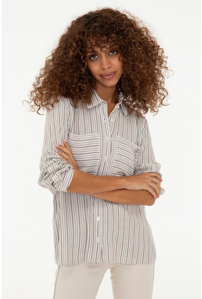 U.S. Polo Assn. Bayan Coconut Gömlek Uzunkol