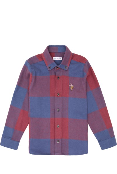 U.S. Polo Assn. Erkek Çocuk Bordo Gömlek Uzunkol U.S. Polo Assn. Erkek Çocuk Bordo Gömlek Uzunkol