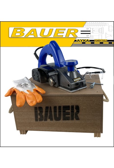Bauer 3600 Watt 82MM Ahşap Taşıma Çantalı Döküm Gövde Çift Bıçakli Planya Rende Makinesi Bauer 3600 Watt 82MM Ahşap Taşıma Çantalı Döküm Gövde Çift Bıçakli Planya Rende Makinesi