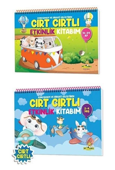 16-24 Ay ve 2-4 Yaş Cırt Cırtlı Etkinlik Kitabım (2 Li Set)