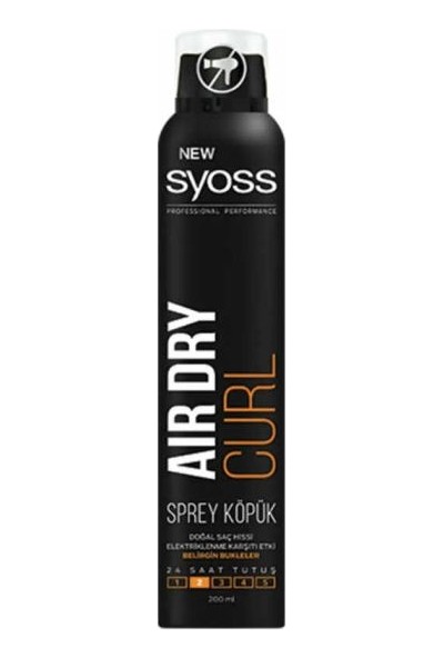 Syoss Air Dry Curl Sprey Köpük 200ml
