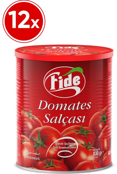 Fide Domates Salçası 12 X 830 Gr Fide Domates Salçası 12 X 830 Gr