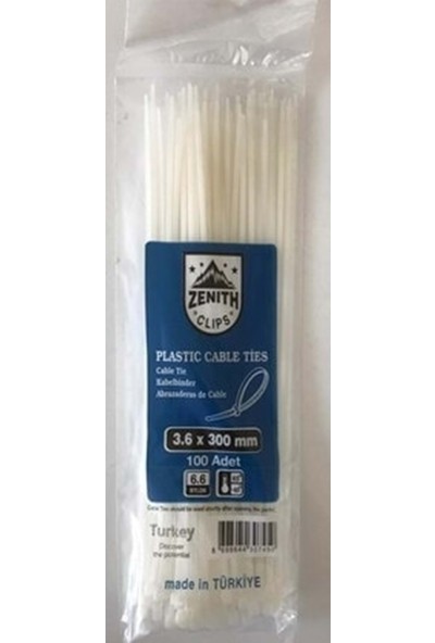 Zenıth 3.6X300 mm Kablo Bağı Siyah 100 Adet