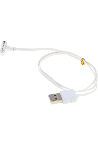 Flameer USB 2.0 Ila 4 Pin Manyetik Şarj Kablosu Şarj Kablosu Akıllı Saat Için Beyaz (Yurt Dışından) Flameer USB 2.0 Ila 4 Pin Manyetik Şarj Kablosu Şarj Kablosu Akıllı Saat Için Beyaz (Yurt Dışından)
