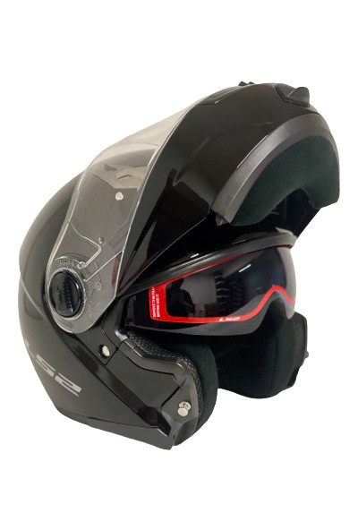 Ls2 Guroni Parlak Siyah Kask