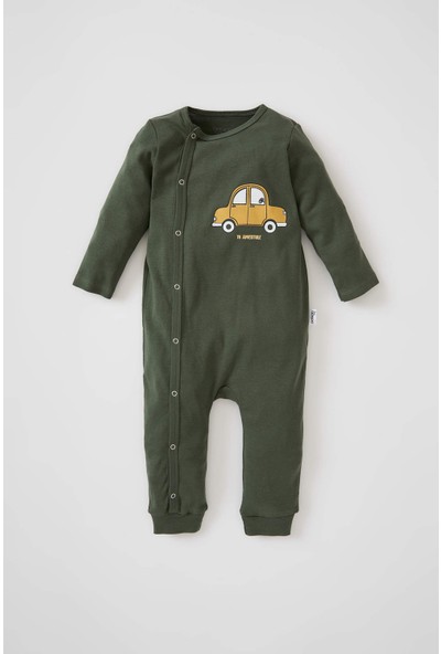 DeFacto Erkek Bebek Baskılı Yeni Doğan Uzun Kollu Tulum W3020A221WN DeFacto Erkek Bebek Baskılı Yeni Doğan Uzun Kollu Tulum W3020A221WN