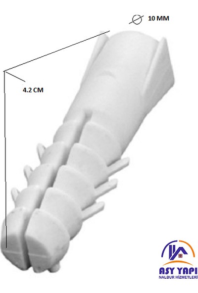 Asy Yapı 10 mm Standart Dübel 50 Adet