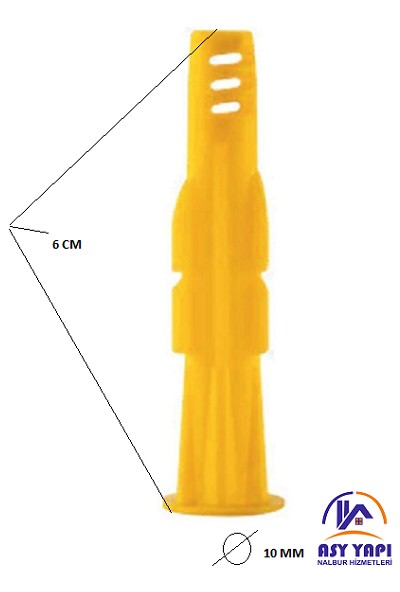 Asy Yapı 10 mm Roket Dübel 50 Adet