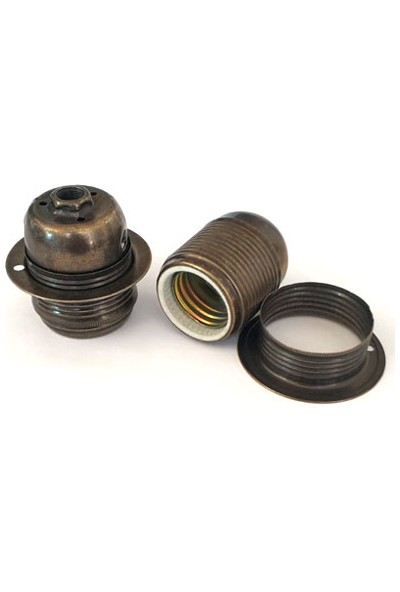 Marketcik Eskitme Halkalı Metal E27 Duy Dekoratif Standart Avize Ampul Duyu Marketcik Eskitme Halkalı Metal E27 Duy Dekoratif Standart Avize Ampul Duyu