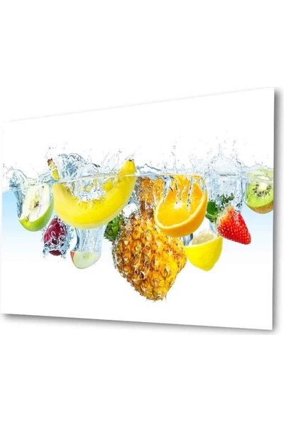 Idealizbiz Meyveler Cam Tablo 4mm Dayanıklı Temperli Cam