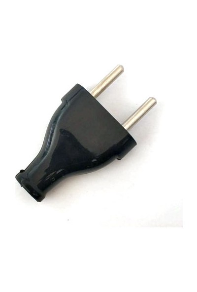 Marketcik Dekoratif Siyah Yassı Kablo Ucu Erkek Fiş