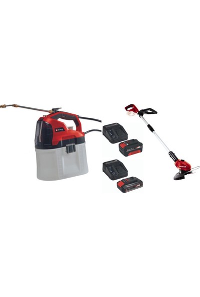 Einhell Ge-Ct 18 Kenar Kesme Ge-Ws 18/75 Basınçlı Püskürtme 2.5AH 4.0AH Akü Şarj Akülü Bahçe Seti Einhell Ge-Ct 18 Kenar Kesme Ge-Ws 18/75 Basınçlı Püskürtme 2.5AH 4.0AH Akü Şarj Akülü Bahçe Seti