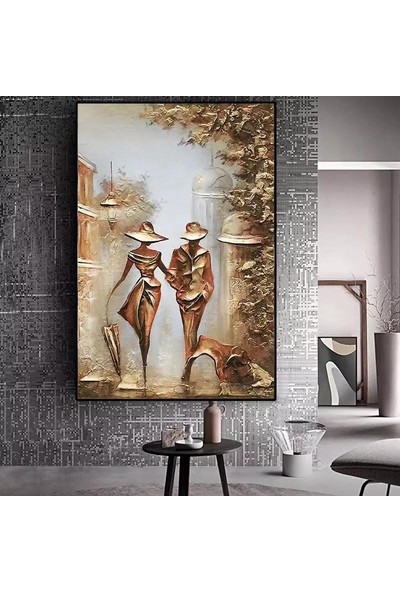 La Sheba Romantik Çift Kanvas Tablo 60X120 cm La Sheba Romantik Çift Kanvas Tablo 60X120 cm