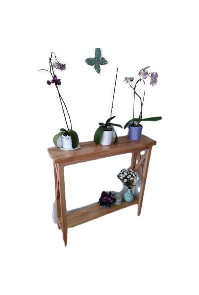 Mrt Ahşap Dresuar Çiçeklik Masif Kayın Ağacından