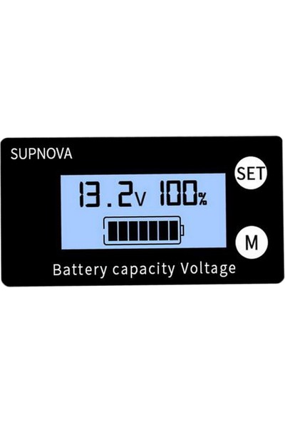 Strade Store LCD Pil Kapasitesi Monitör Ölçer Ölçer, Dc 8 V-100 V Pil Durumu Ekran, Lityum Pil Kapasitesi Gerilim Ölçer Monitör -, 61X33X15MM Style1