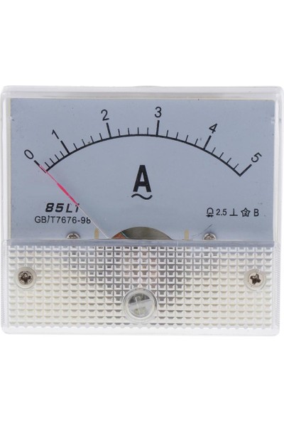 Strade Store Plastik Analog Panel Ampermetre Akım Ölçer Analog Elektrik Akım Test Cihazı 0-5A Strade Store Plastik Analog Panel Ampermetre Akım Ölçer Analog Elektrik Akım Test Cihazı 0-5A