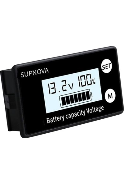 Strade Store LCD Akü Kapasitesi Monitör Ölçer Ölçer, Dc 8 V-100 V Pil Durumu Ekran, Lityum Pil Kapasitesi Gerilim Ölçer Monitör -, 61X33X15MM Style6