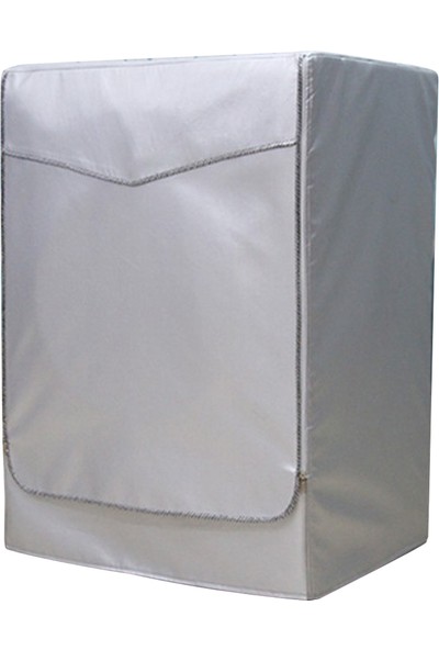Strade Store Anti Toz Çamaşır Makinesi Zip Toz Kapağı Koruma Güneş Kremi Gümüş M Gümüş Zip On - M