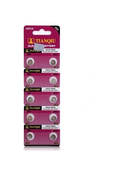 Tuğra E-Ticaret Tıanqıu Ag2 LR726/396 Alkalin 10'lu Düğme Pil
