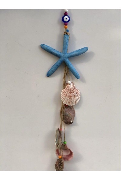 Kardeşler Yıldızlı Deniz Kabuklu Rüzgar Çanı Duvar Süsü