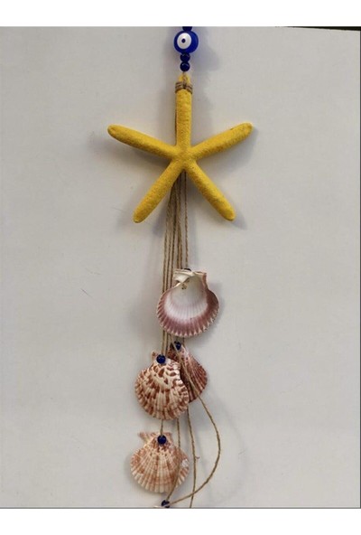Kardeşler Yıldızlı Deniz Kabuklu Rüzgar Çanı Duvar Süsü Yıldızlı Deniz Kabuklu Rüzgar Çanı Duvar Süsü