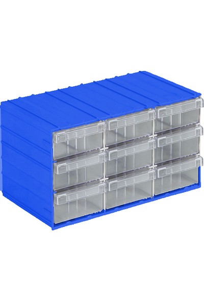 Sembol Plastik 120-9 Çekmeceli Kutu Mavi