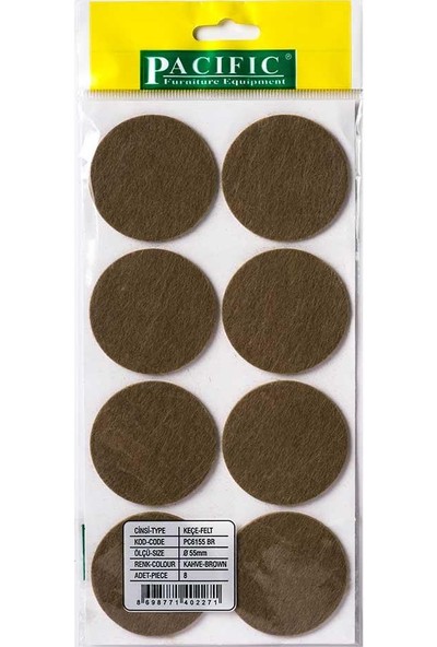 Pacific Yapışkanlı Keçe Pc 6150 Br 50 mm Kahverengi
