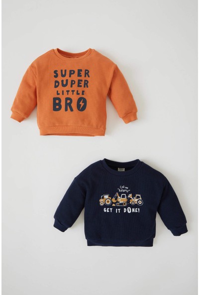 DeFacto Erkek Bebek Regular Fit 2'li Sweatshirt W2658A221WN