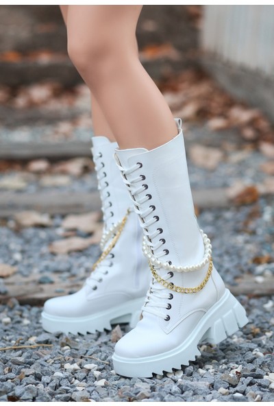 7erbilden Ciry Beyaz Cilt Boncuk Detaylı Bot 7erbilden Ciry Beyaz Cilt Boncuk Detaylı Bot