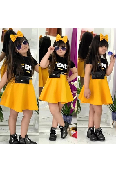 Kokoş Bebe Fndi Bayramlık Etekli Set