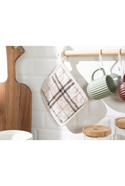 English Home Orbit Pamuk Tutaç 20 x 15 cm Bej - Yeşil