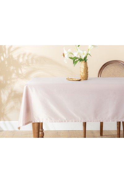 English Home Raisa Polyester Masa Örtüsü 145 x 200 cm Pudra